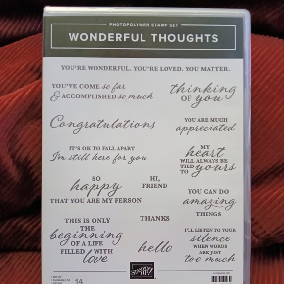 Stampin' Up! | Design | Stampin Up New Wonderful Thoughts Photopolymer ...